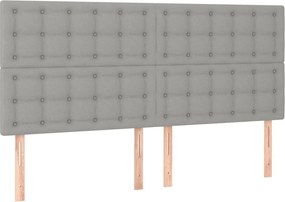 Box spring postel s matrací světle šedá 160 x 200 cm textil 3136925