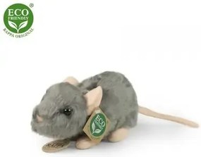 RAPPA Plyšová myš 16 cm / ECO-FRIENDLY / od 0 měsíců