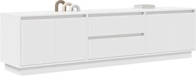 TV skříňka s LED osvětlením bílá 193,5x41x50 cm 3328435