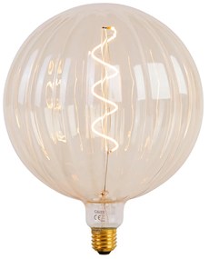 Závěsné svítidlo zlaté 5-světlo včetně LED jantarově stmívatelné - Cava Luxe