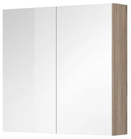 Mereo Mereo, Aira, koupelnová galerka 60 cm nebo 80 cm, zrcadlová skříňka, 2x dveře, dub Kronberg, CN717GD