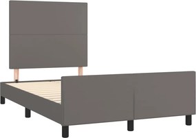 Rám postele bez matrace šedý 120x190 cm umělá kůže 3270552