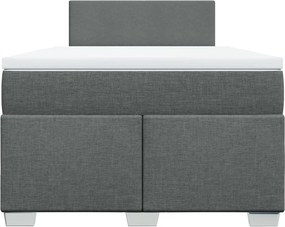 Box spring postel s matrací tmavě šedá 120x190 cm textil 3285821