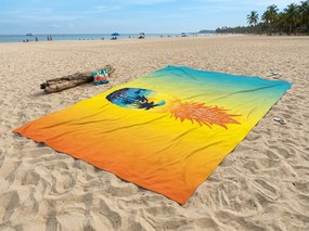 Rychleschnoucí XXL plážová osuška ANANARA barevná 150 x 210 cm, 100% mikrovlákno