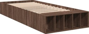 Rám postele hnědý dub 100 x 200 cm kompozitní dřevo 3280607