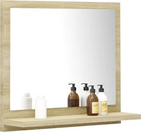 vidaXL Koupelnové zrcadlo 40 x 10,5 x 37 cm dřevotříska [804561] Barva: Černá
