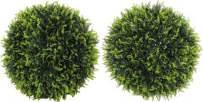 HOMCOM Sada 2 umělých cedrů, 45 cm pokojová rostlina, umělá rostlina, dekorativní rostlina, dekorativní rostliny pro dům, kancelář, chodbu, zahradu, …