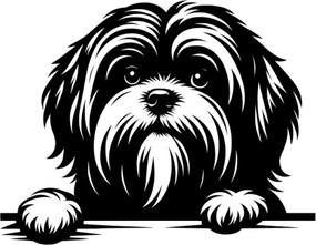 Samolepka pes Lhasa Apso