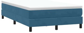 Postel Box Spring bez matrace tmavě modrá 120x210 cm samet 3315823