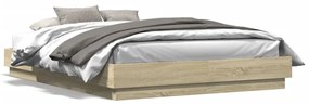 Rám postele dub sonoma 160 x 200 cm kompozitní dřevo,  3209844