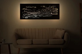Li-Go "Oldsmobile" světelný obraz 230V 120x50 cm provedení povrchu: ořech