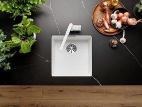Blanco Subline 400-U, silgranitový dřez pod pracovní desku 400x400x190 mm, 1-komorový, antracitová, BLA-523422