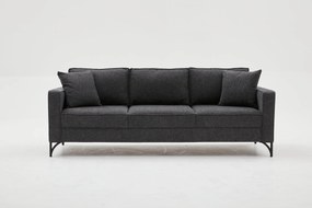 Hanah Home Třímístná pohovka BERLIN antracitová 222 cm 825BLC2796