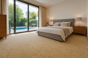 Vopi, Metrážový koberec Color Shaggy béžový - neúčtujeme odřezky z role, na míru, šíře 2m,3m,4m, béžová, ab (mřížka), dětský pokoj