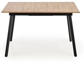 Jídelní stůl Lopez rozkládací 120-160x76x80 cm dub, šedá, černá