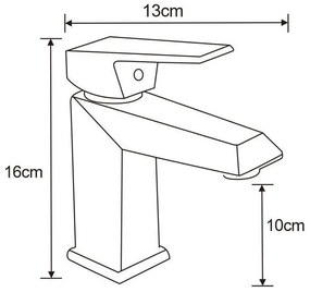 Mexen Zila, umyvadlová baterie, chromová, 746800-00