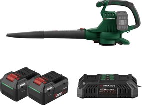 Parkside® Aku vysavač / foukač listí Plsa D3, 2x Smart 8 Ah
