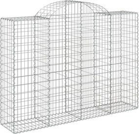 Klenuté gabionové koše 3 ks 200x50x140/160cm pozinkované železo 3146363