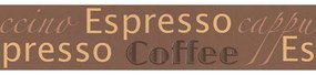 Samolepící bordura Coffee, hnědá 266224 / tapetové bordury na zeď 2662-24 (0,13 x 5 m) A.S.Création
