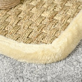 PawHut Malý Škrabací Sloup pro Kočky - Kočičí Strom pro Jednu Kočku, Hračky pro Kočky, Lezecký Strom z Jutového Vlákna Khaki + Světle Hnědá 40 x 30 x…