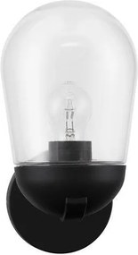 NV 9060194 Venkovní nástěnné svítidlo OMIKA tmavě šedý hliník a čiré sklo E27 1x12W 220-240V bez žárovky IP54 - NOVA LUCE