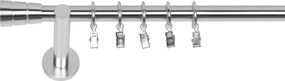 Dekodum Jednořadá moderní garnýž Walec Basic 19 mm ocelový efekt 160 cm