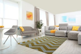 Berfin Dywany, Kusový koberec Aspect 1961 Yellow, 140x190, žlutá, chodba / předsíň