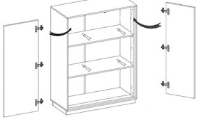 Obývací stěna KEKS + LED osvětlení | 5 dílů | 130 cm + 308 cm | artisan/kašmír/dřevo dub