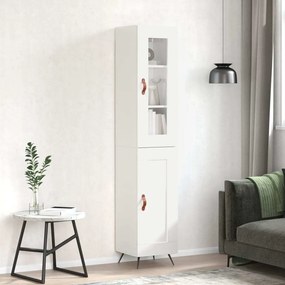 vidaXL Skříň highboard 34,5 x 34 x 180 cm kompozitní dřevo [3199465] Barva: bílá s vysokým leskem