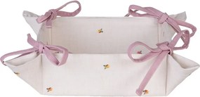 Košík na pečivo zajíc s květy Easter Whispers Collection - 35*35*8 cm