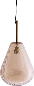 Jantarové závěsné svítidlo se skleněným stínidlem Leona – Light &amp; Living