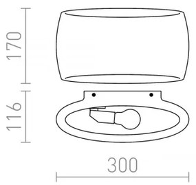 RED - Design Rendl - R12365 - Nástěnné svítidlo VERITA 1xE27/33W/230V bílá