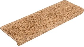 Schodové rohože 30 ks 65 x 21 x 4 cm béžové s obdélníkovým okrajem 3365827