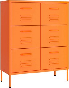 Zásuvková skříň oranžová 80 x 35 x 101,5 cm ocel 336147