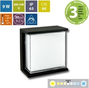 LED svítidlo McLED Leon 10W 4000K IP65 černá ML-513.035.19.0