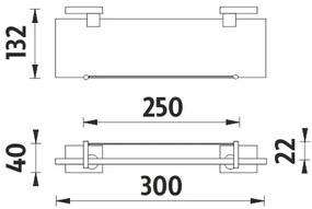 Nimco Police s ohrádkou, 30 cm KEIRA - KE 22091BX-30-26