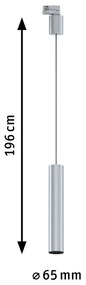 Paulmann 95397 ProRail3 Artemons, stříbrné závěsné svítidlo, 1x10W GU10, výška 38cm