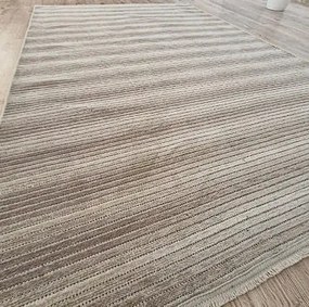 HU Béžový pruhovaný koberec Saloon Beige Rozměr: 50x80 cm