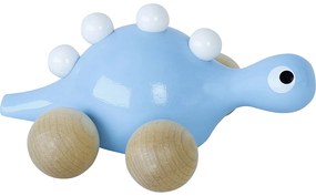 Vilac Dřevěný dinosaurus na kolečkách modrý