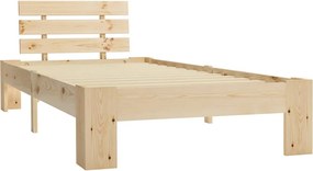 Rám postele masivní borové dřevo 100 x 200 cm 283161