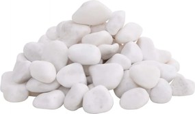 vidaXL Leštěné oblázky 10 kg 2–5 cm [155329] Barva: Bílá