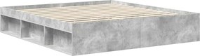 Rám postele s čelo Beton 180 x 200 cm Kompozitní dřevo 3407844