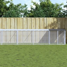 Klec pro kuřata se střechou antracitová 803 x 98 x 90 cm ocel 3189042