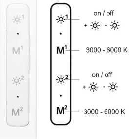 Ecolite LU19WT-BI- LED Stmívatelná stolní lampa SPACE LED/8W + LED/11W/230V bílá