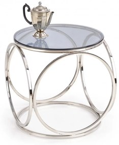 Konferenční stolek VENUS S (Stříbrná / Modrá)