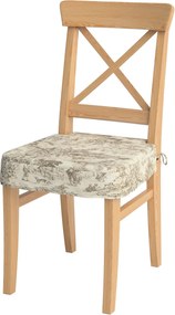 Sedák na židli IKEA Ingolf barva hnědá látka vzorované