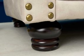 Designová dvousedačka Chesterfield 150 cm šampaňský samet - skladem