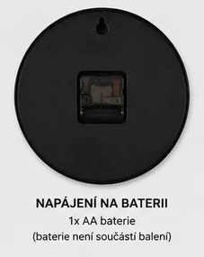 nástěnné hodiny, kulaté, akryl, 20x20 cm, vzor fotbal, Dekorino HN20260017