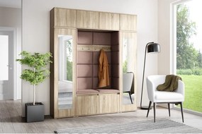 Eka Předsíňová stěna s čalouněnými panely Trinity 32 - Sonoma / Světlá hnědá 2306