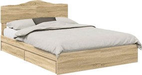 Postel s úložným prostorem se zásuvkou Sonoma dub 140 x 190 cm 3413098